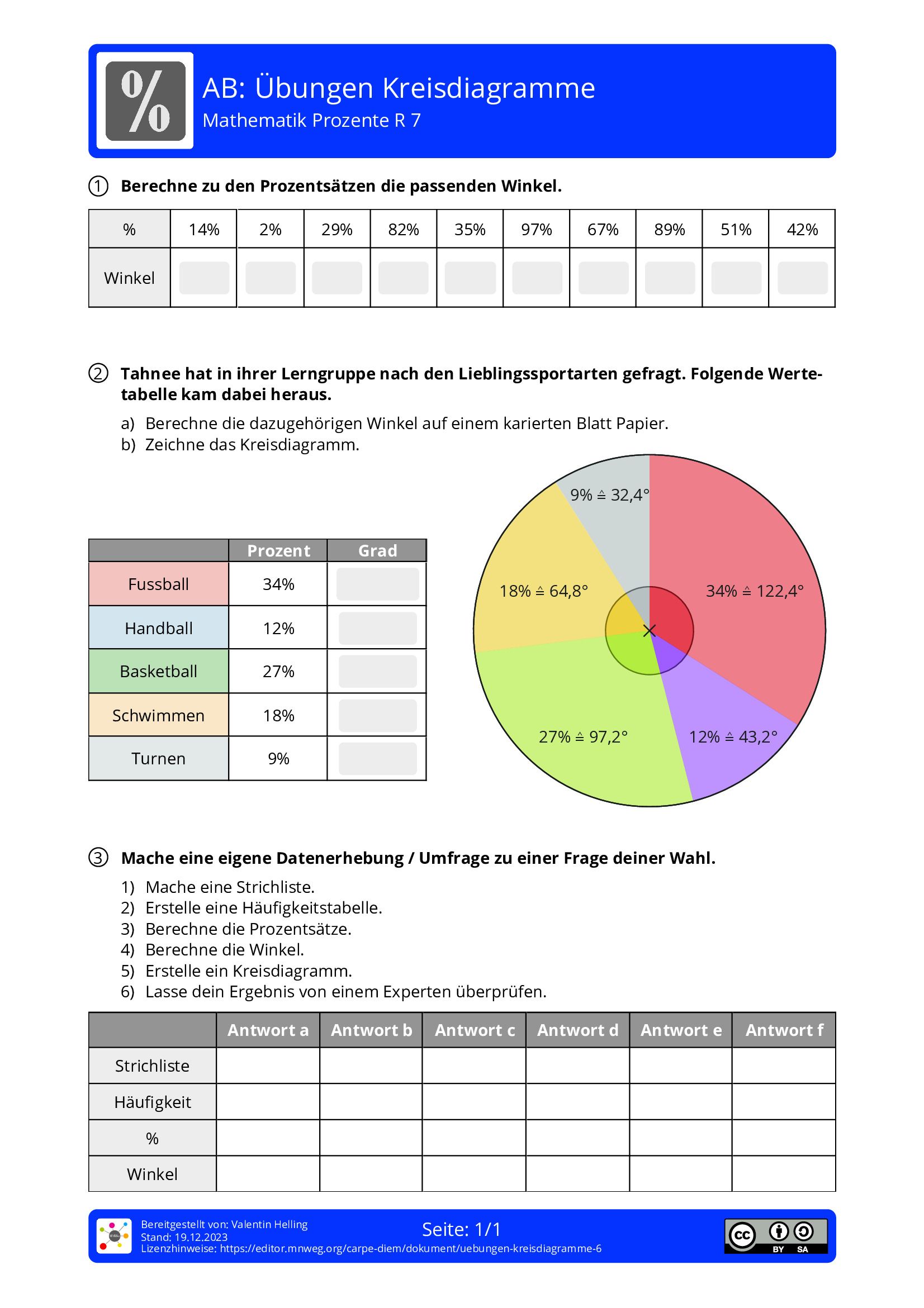 Arbeitsblatt bungen Kreisdiagramme Mathematik Prozent Mnweg Arbeitsblatt bungen Kreisdiagramme Mathematik Prozent Mnweg