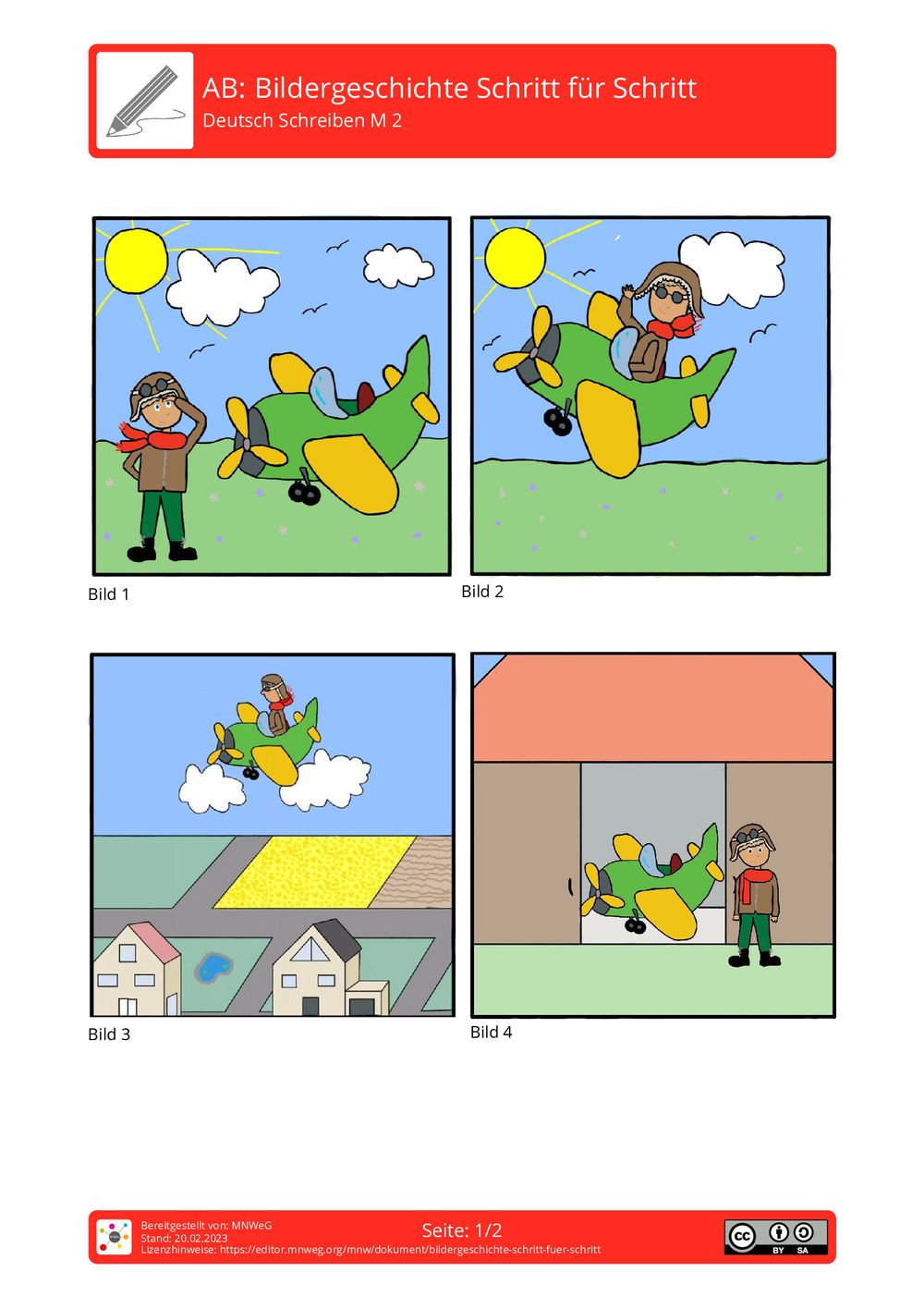 Arbeitsblatt - Bildergeschichte Schritt für Schritt - Deutsch ...