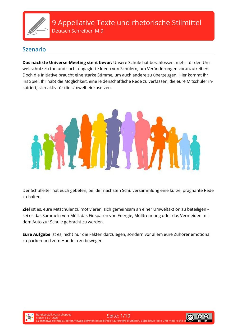 Arbeitsblatt - 9 Appellative Texte und rhetorische Stilmittel - Deutsch ...