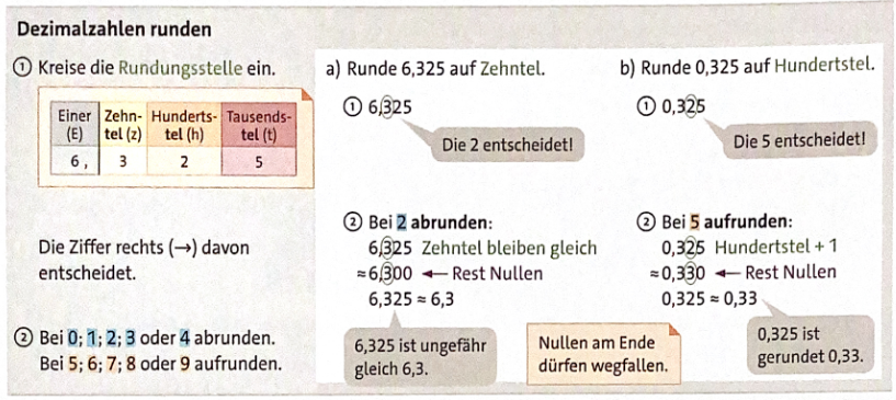 Arbeitsblatt - Dezimalzahlen runden - Mathematik - mnweg.org